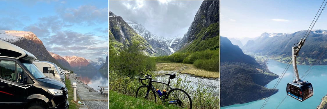 Topp ti reisemål for sommerferie med bobil i Norge